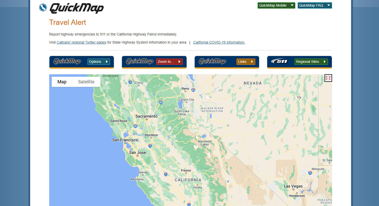 How to: Caltrans Quickmap (desktop browser) – Cull Castle